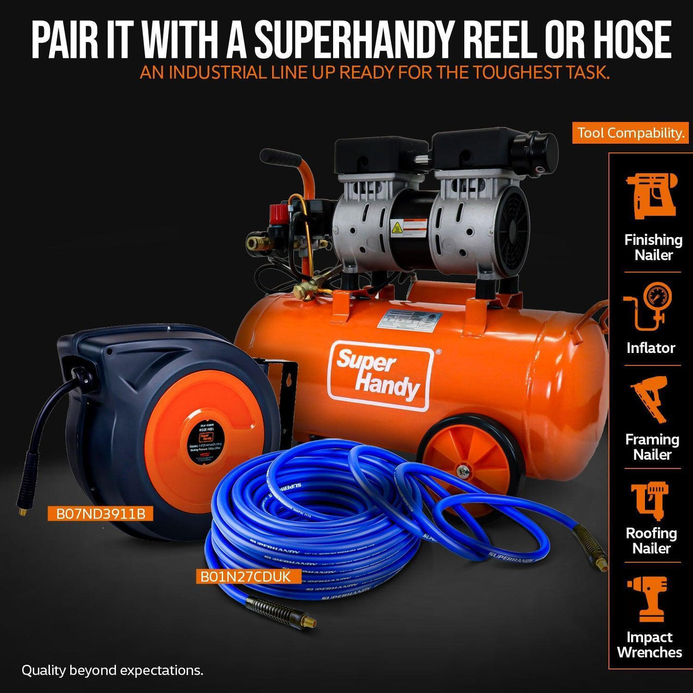 Pre-Owned SuperHandy Electric Air Compressor - 120V Corded, 6.3 Gal, 1 ...